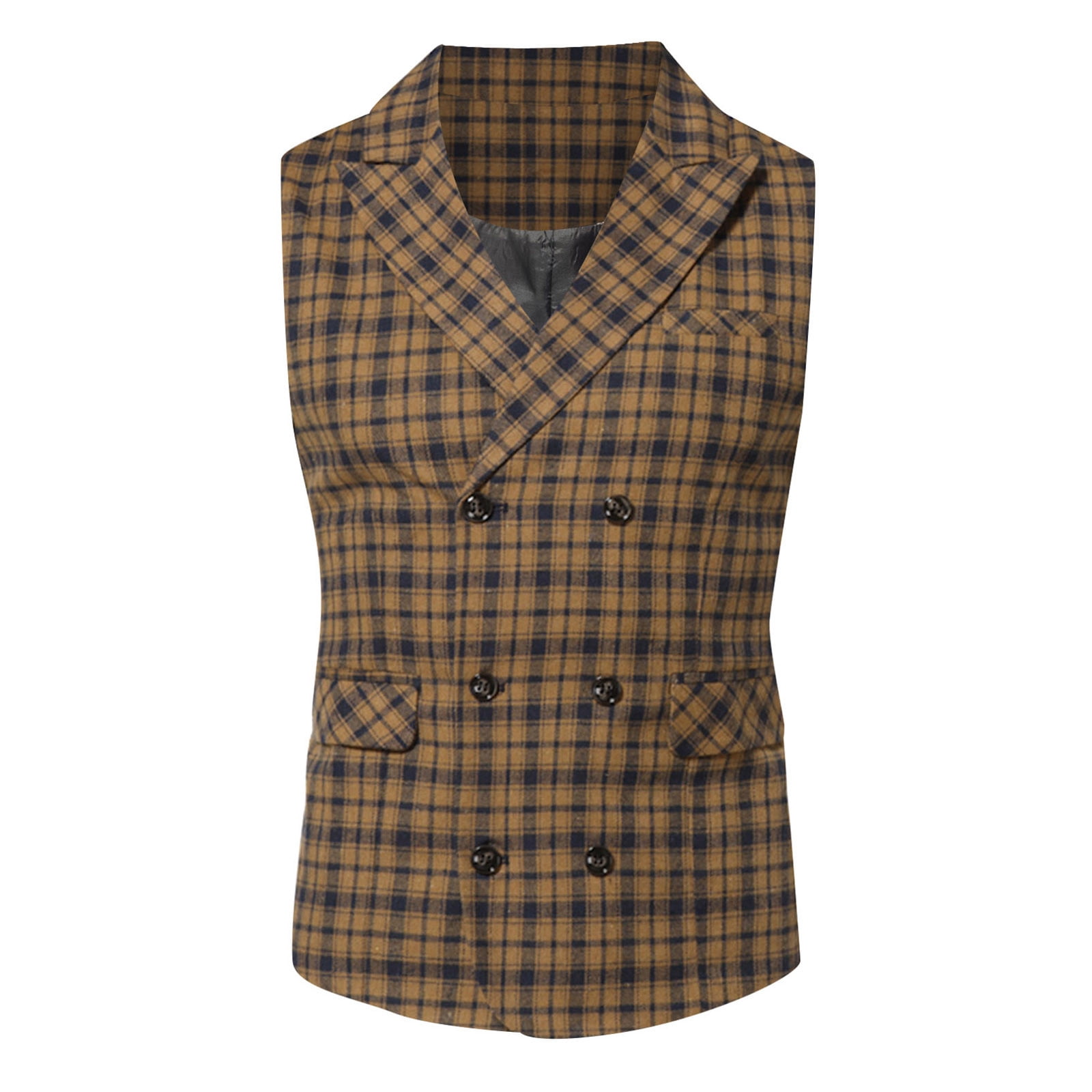 KaLI_store Vest for Men Slim Fit Mens Classic Solid Color Business Suit ...