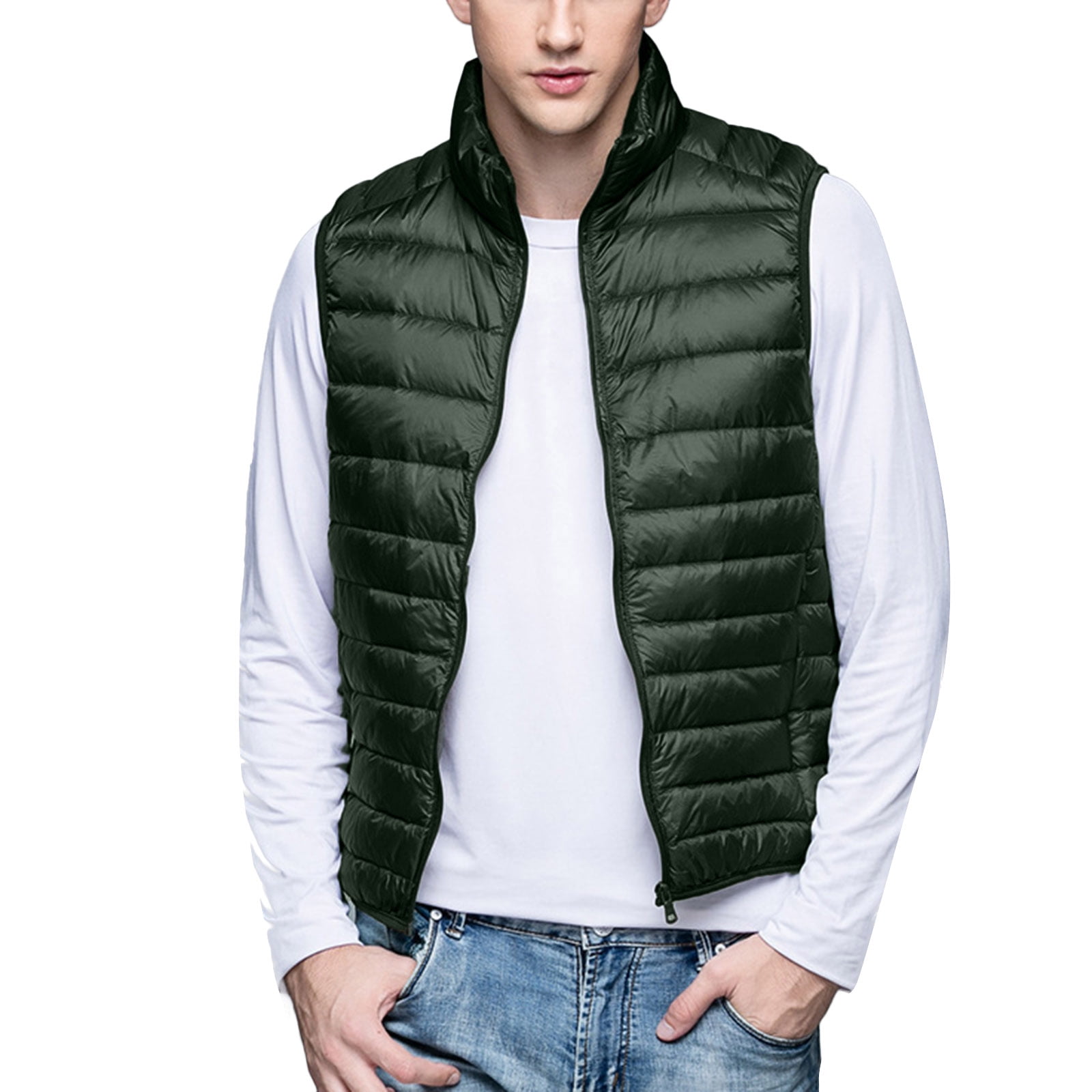 KaLI_store Vest for Men Winter Men's Outdoor Winter Vest Outerwear ...