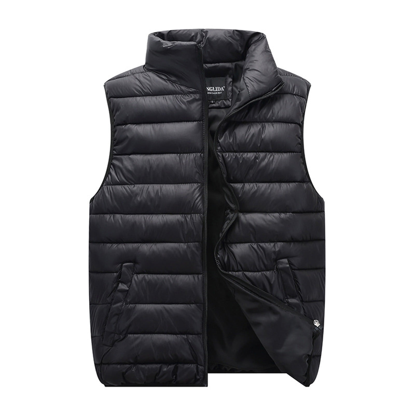 KaLI_store Women Vest Women's Crop Puffer Vest Coat Zip Up Sleeveless ...