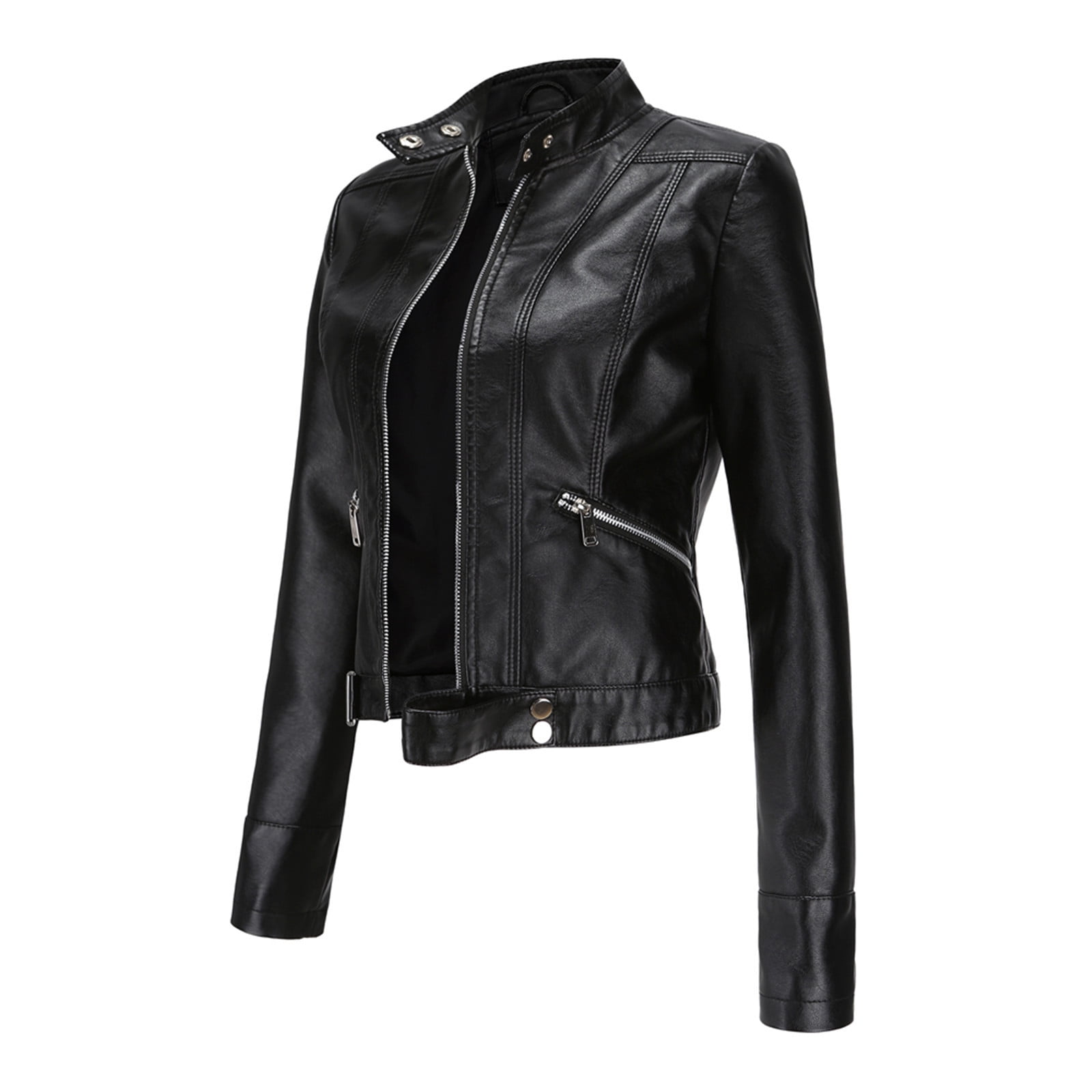 KaLI_store Women's Leather & Leather Jackets & Coats Women's Candy ...