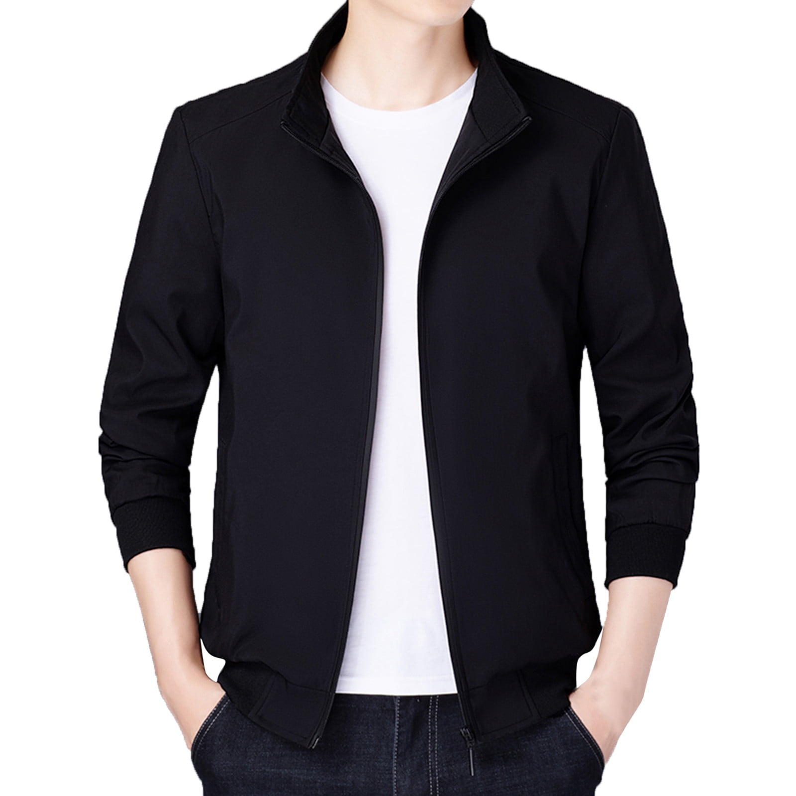 KaLI_store Work Jacket for Men Men's Lightweight Jackets Casual Laydown ...