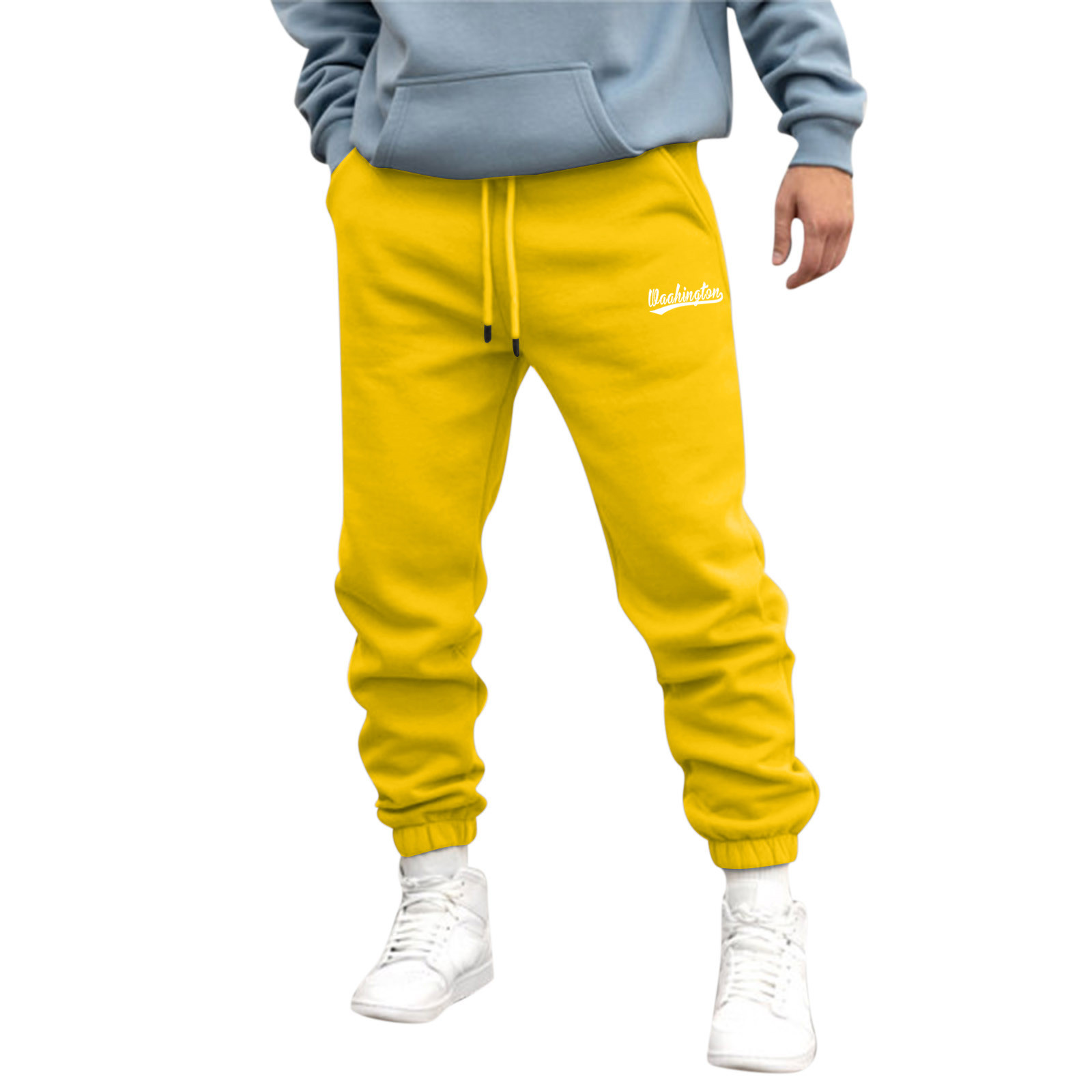 KaLI_store Work Pants for Men Men's Slim Fit Casual Long Straight Leg ...