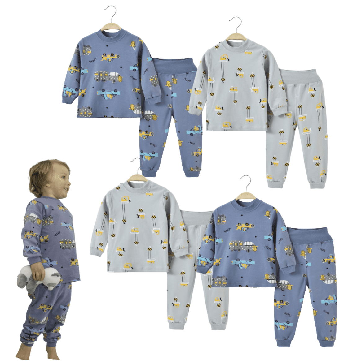 KaWaii Baby Kids' Clothes Set, Soft Warm Combed Cotton No Pilling Long ...