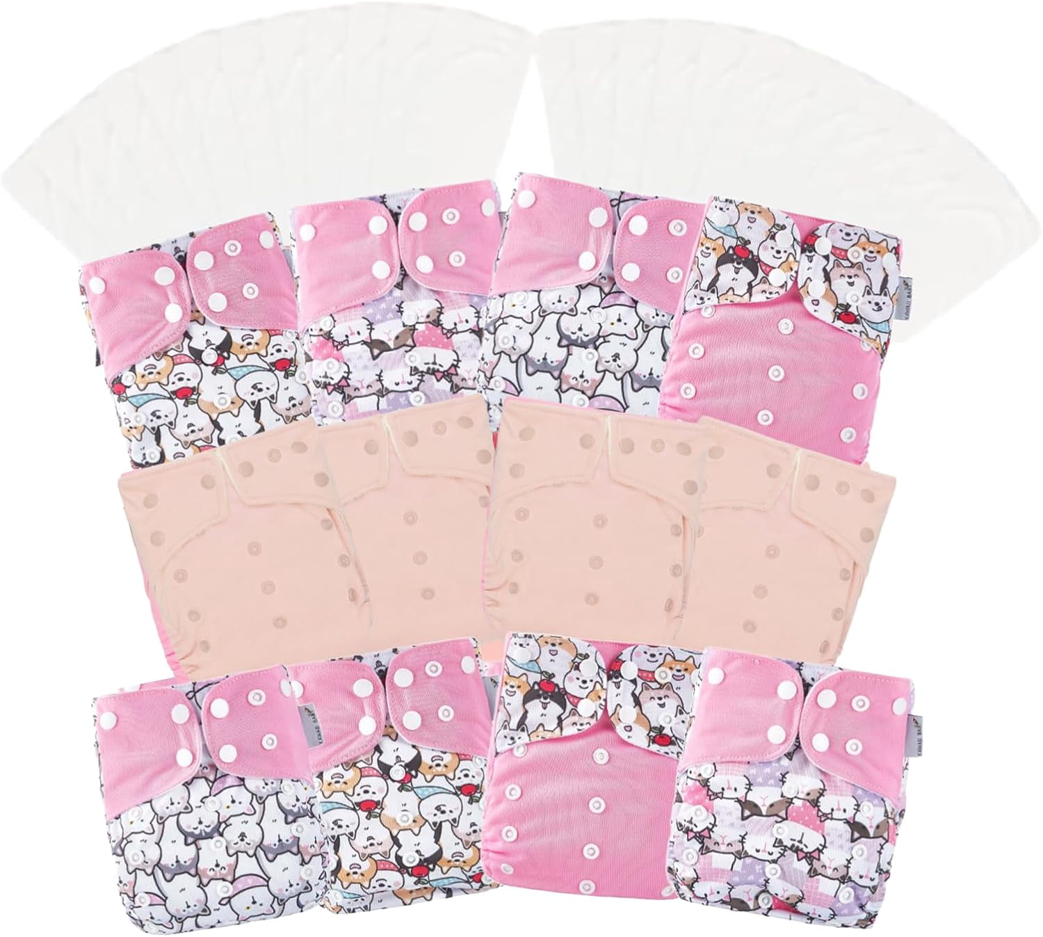 Kawaii Baby Pink Wonderland Diaper Set | 12 Pack 8-36 lbs | for Girls ...