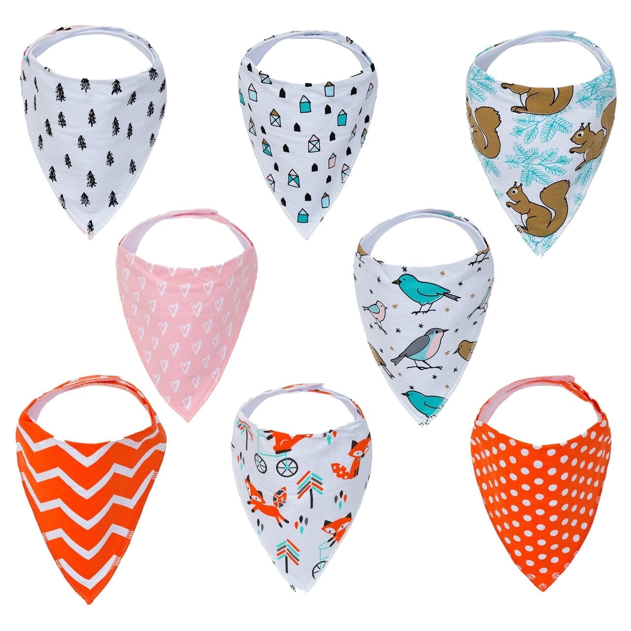 KaWaii Baby Stylish Bandana Bib Scarf Burp Cloth for Teething Drooling ...