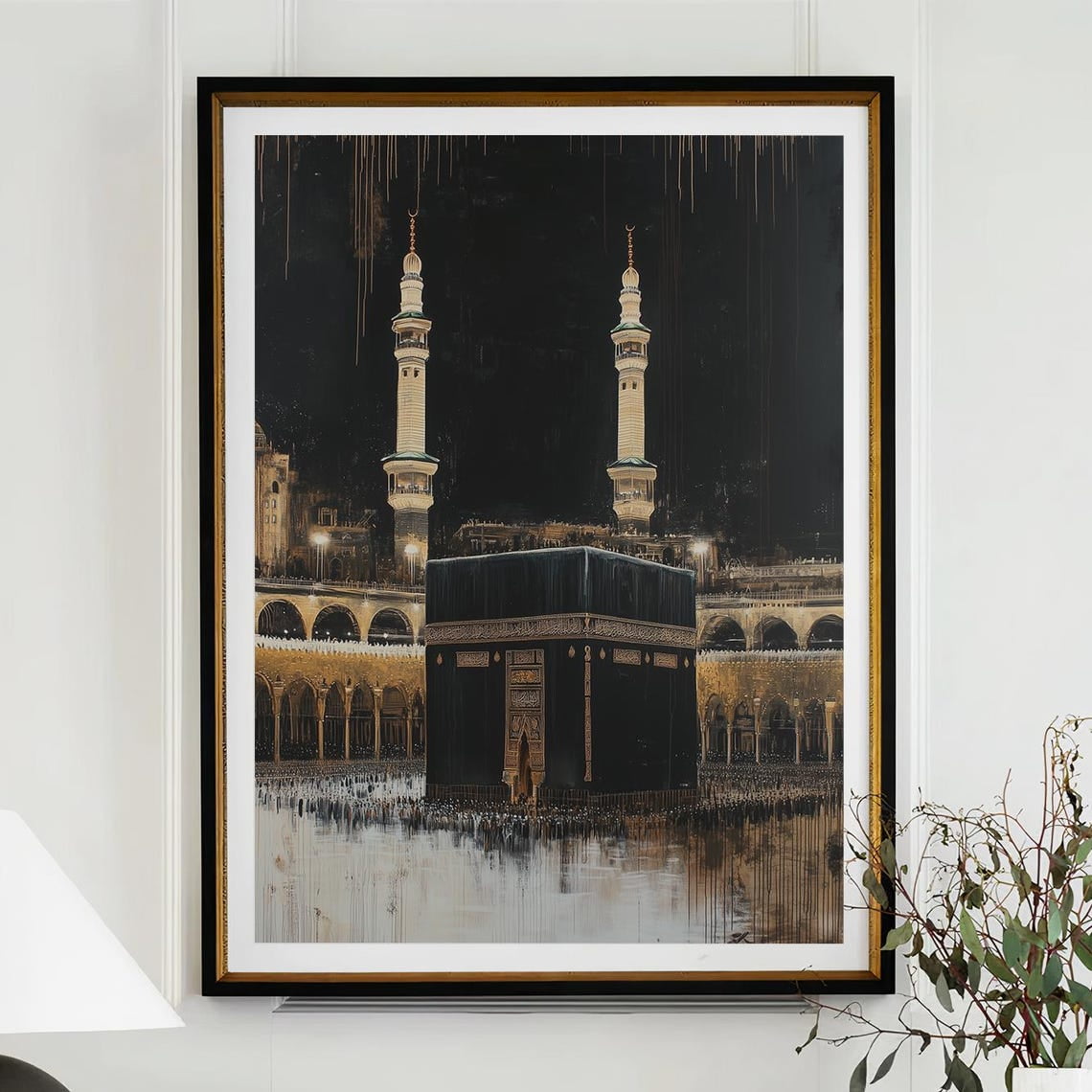 Kaaba Art Print Sacred Mosque, Islamic Muslim Poster Arabic Decor, Eid ...