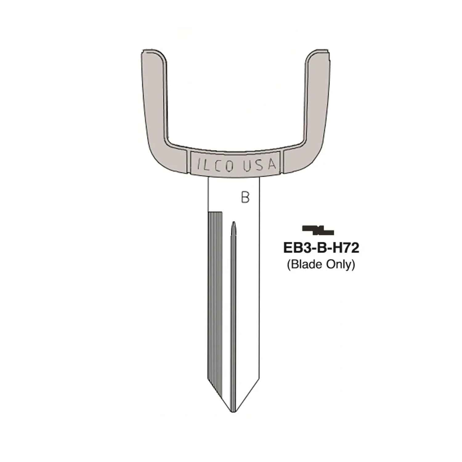 ILCO Ford EZ Clone Chip Key Blade, EB3-B-H72 IAX00003440 - Walmart.com