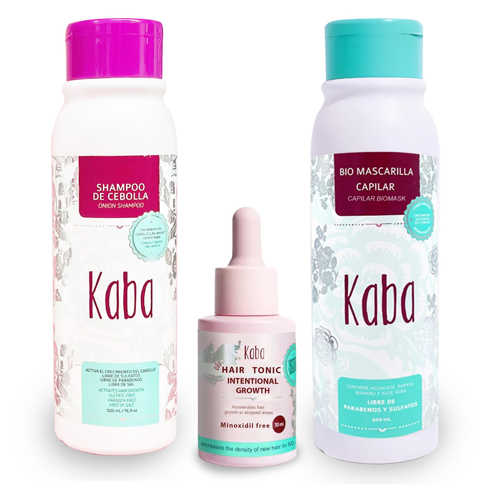 Kaba Hair Growth & Recovey Kit – Onion Shampoo + Biomask + Scalp Tonic ...