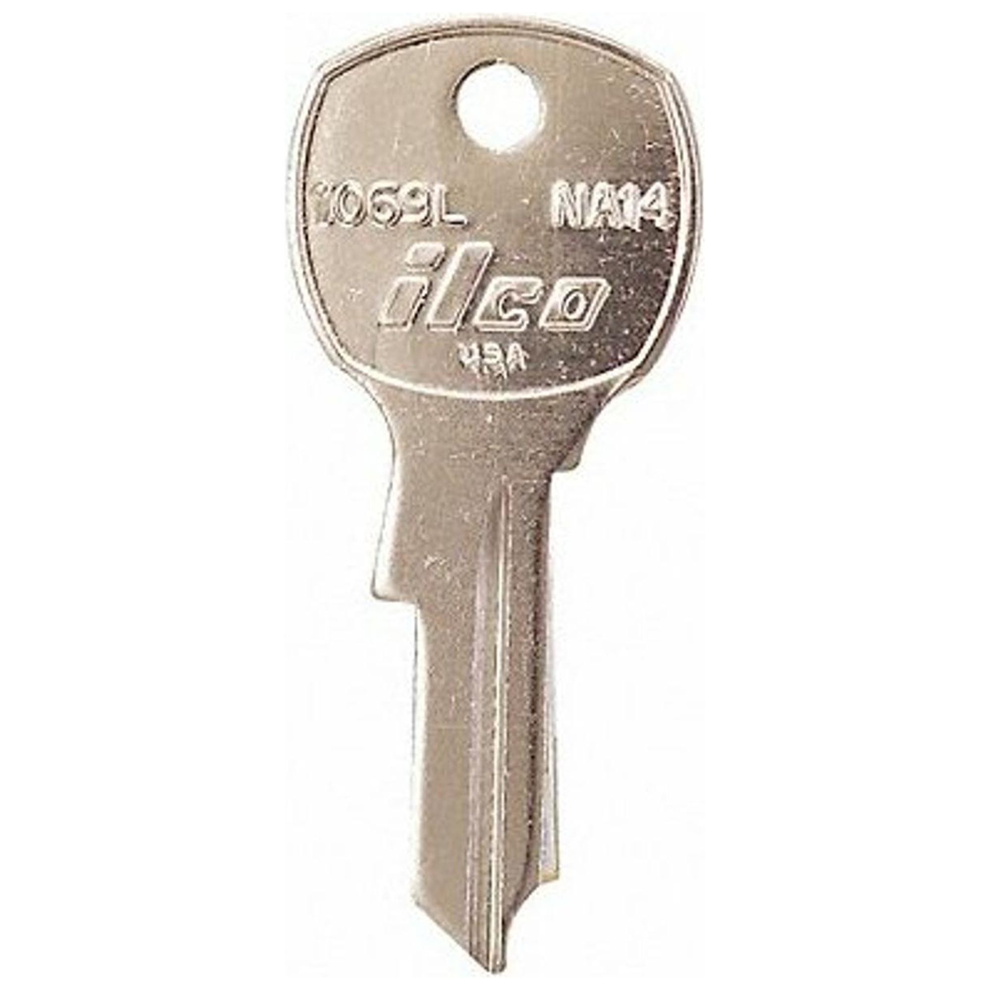 Kaba Ilco Key Blank,Brass,Type NA14,4 Pin,PK10 1069L-NA14 - Walmart.com