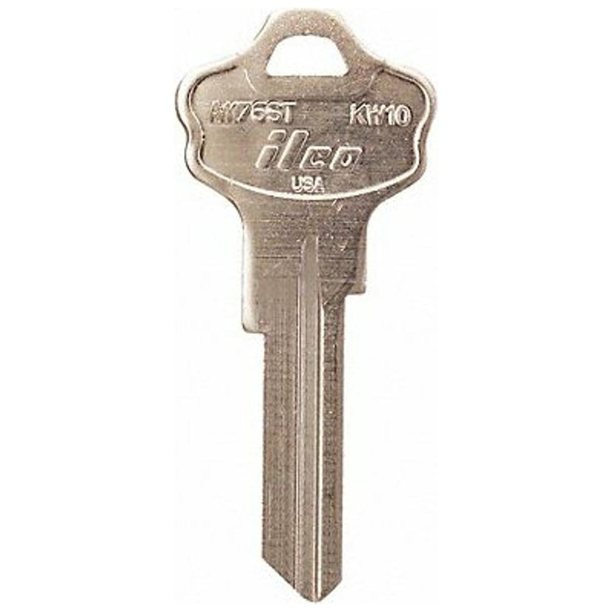 Kaba Ilco Key Blank, KW10,Brass, PK10 A1176ST-KW10 - Walmart.com