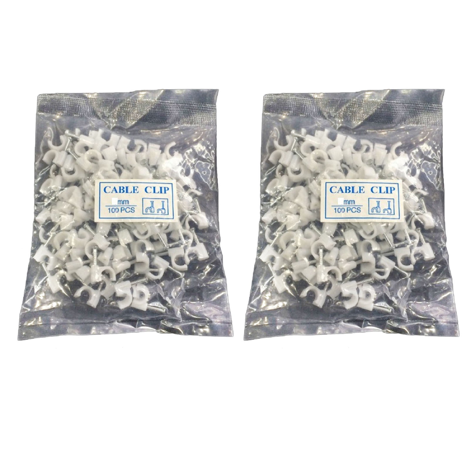 Kable Kontrol Cable Clips With Steel Nails 6mm 100 Pcs/Pack – White ...