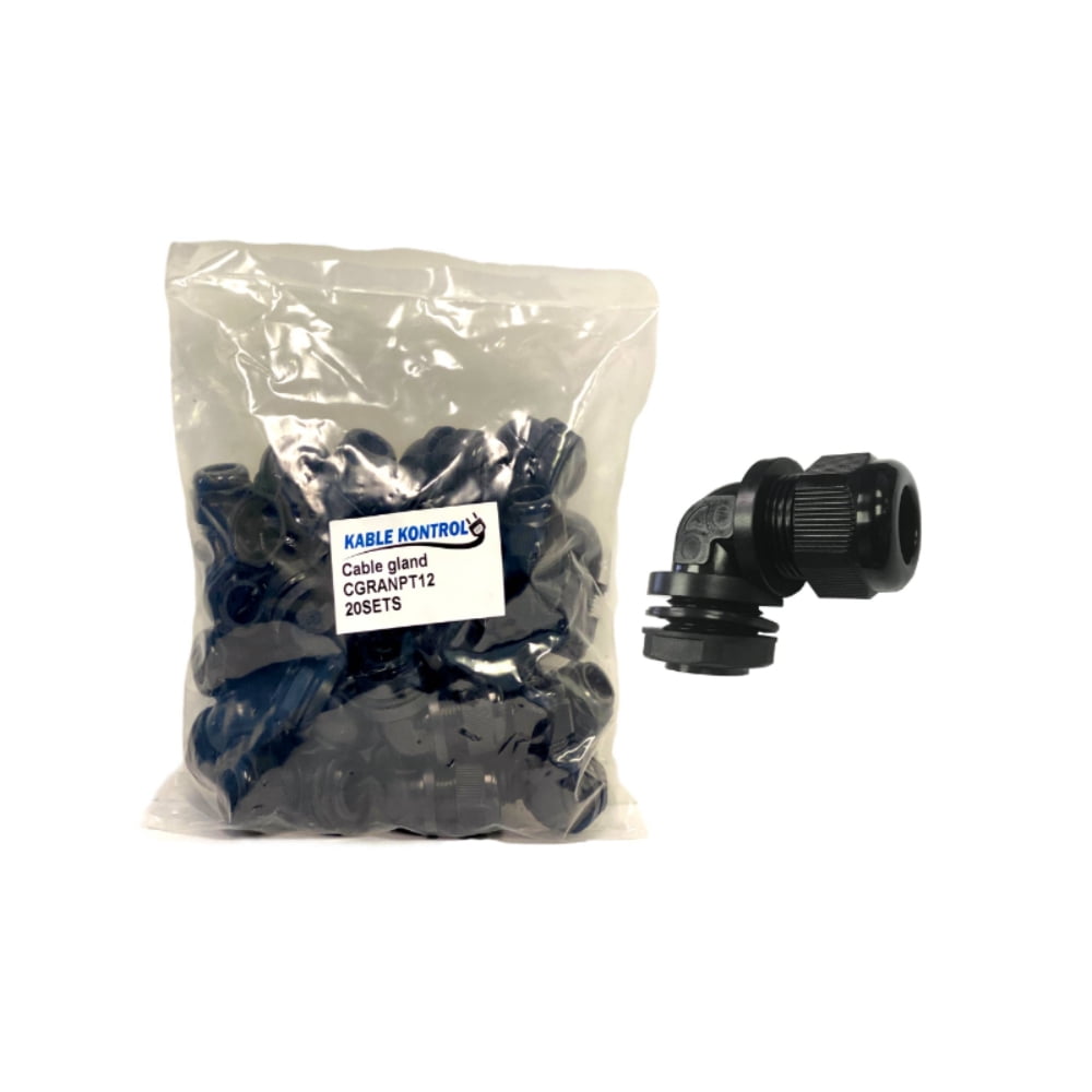 Kable Kontrol IP68 Waterproof Right Angle Nylon Cable Gland - 1/2 ...