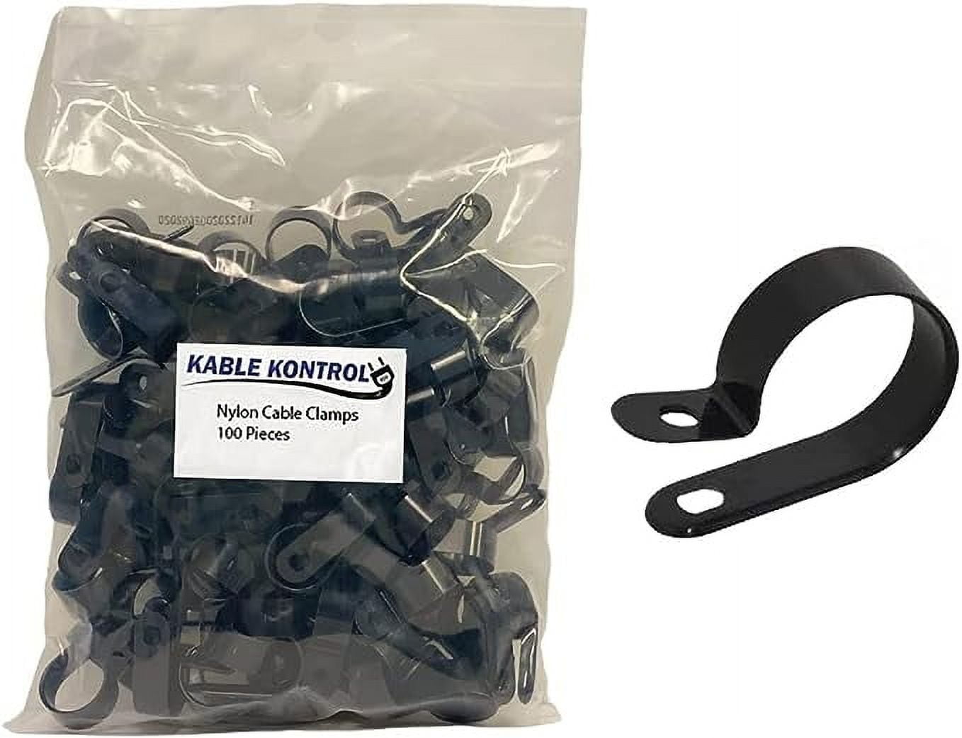 Kable Kontrol - Nylon Plastic Cable Clamps - 1/2" Diameter - 100 pcs ...