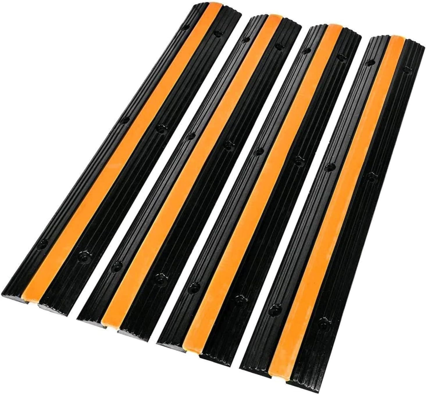 Kable Kontrol Pack of 4 Rubber Cable Protector Ramps, 1Channel Heavy ...