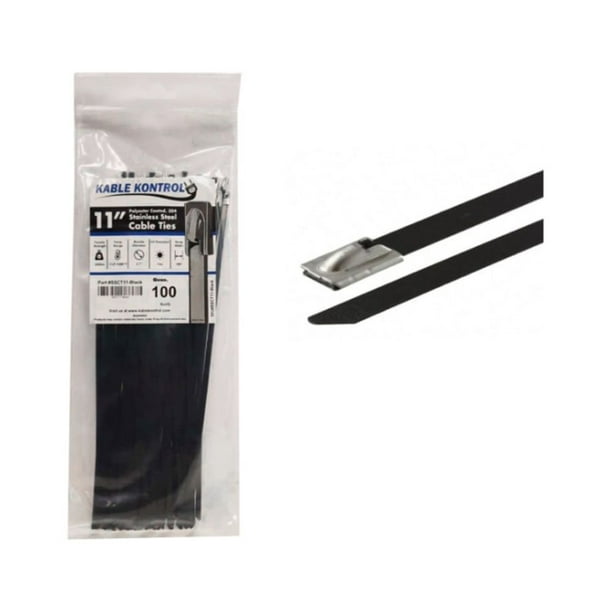 Kable Kontrol Plastic Coated Stainless Steel Cable Ties - 11" Inch Long ...