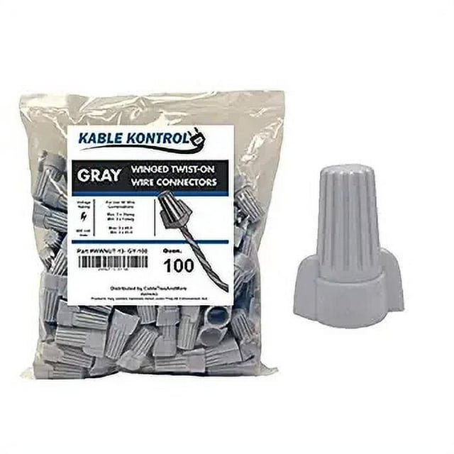Kable Kontrol Twist on Electrical Wire Connectors - Winged - Fits Wire ...
