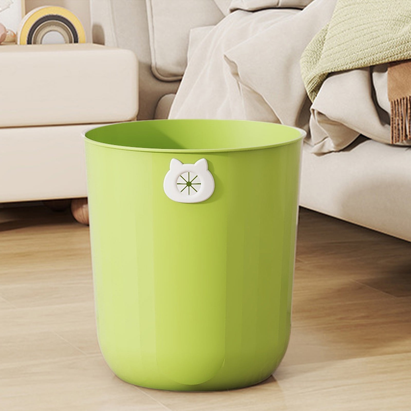 Kabnic 12L Plastic Garbage Can - Bathroom Waste Basket with Toilet ...