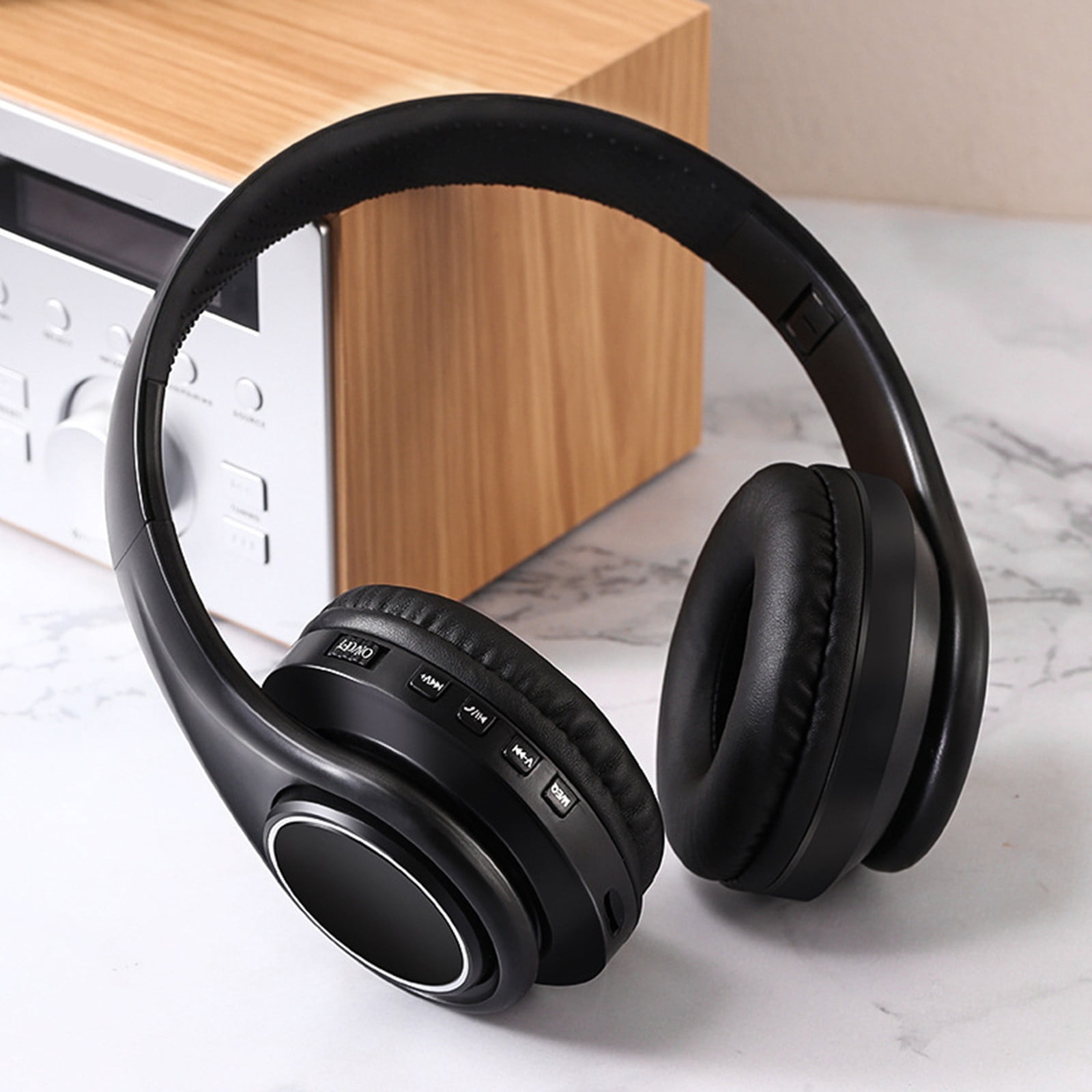 Kabnic Bluetooth 5.3 Over Ear Headphones, Foldable Wireless Headphones ...