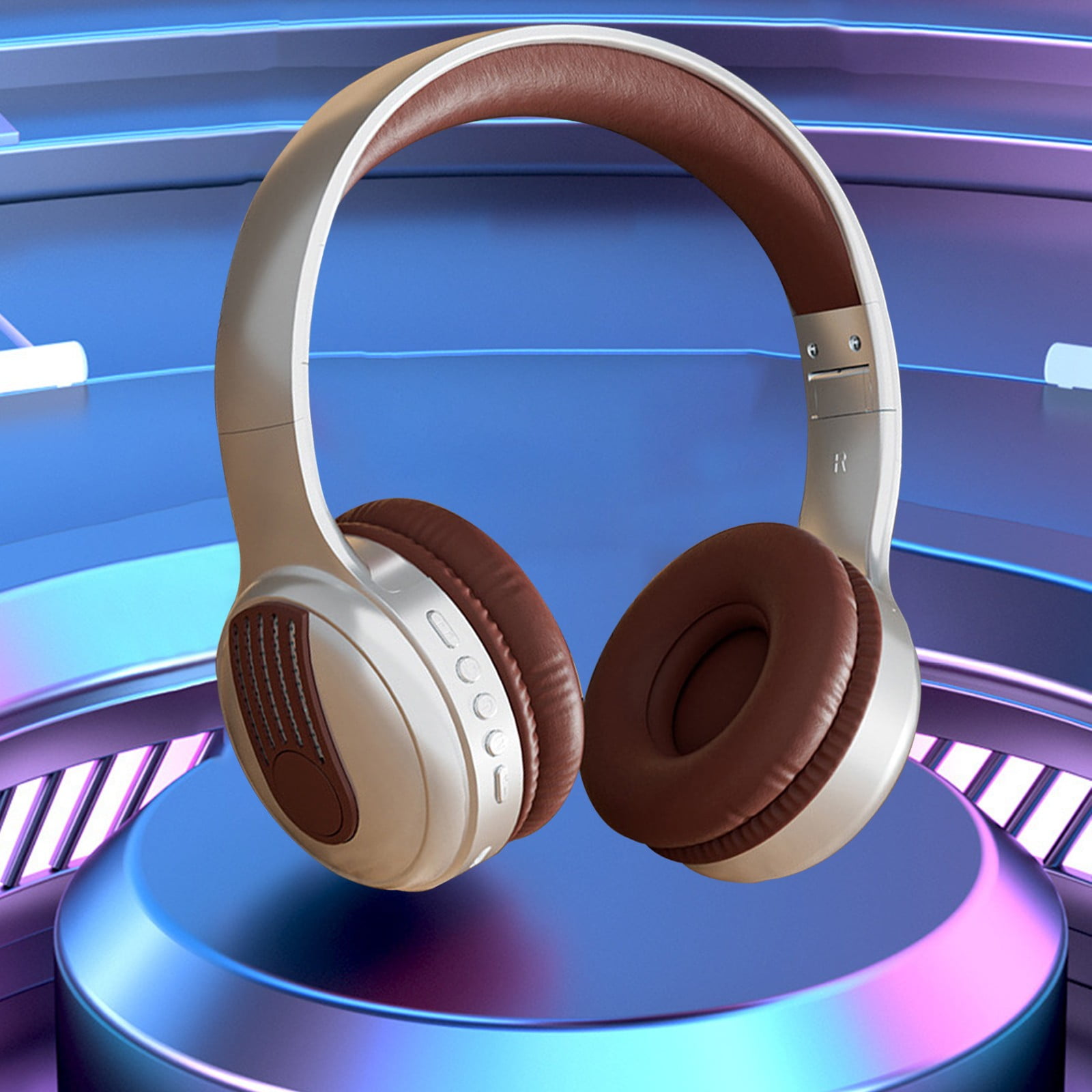 Kabnic Bluetooth 5.3 Over Ear Headphones, Foldable Wireless Headphones ...