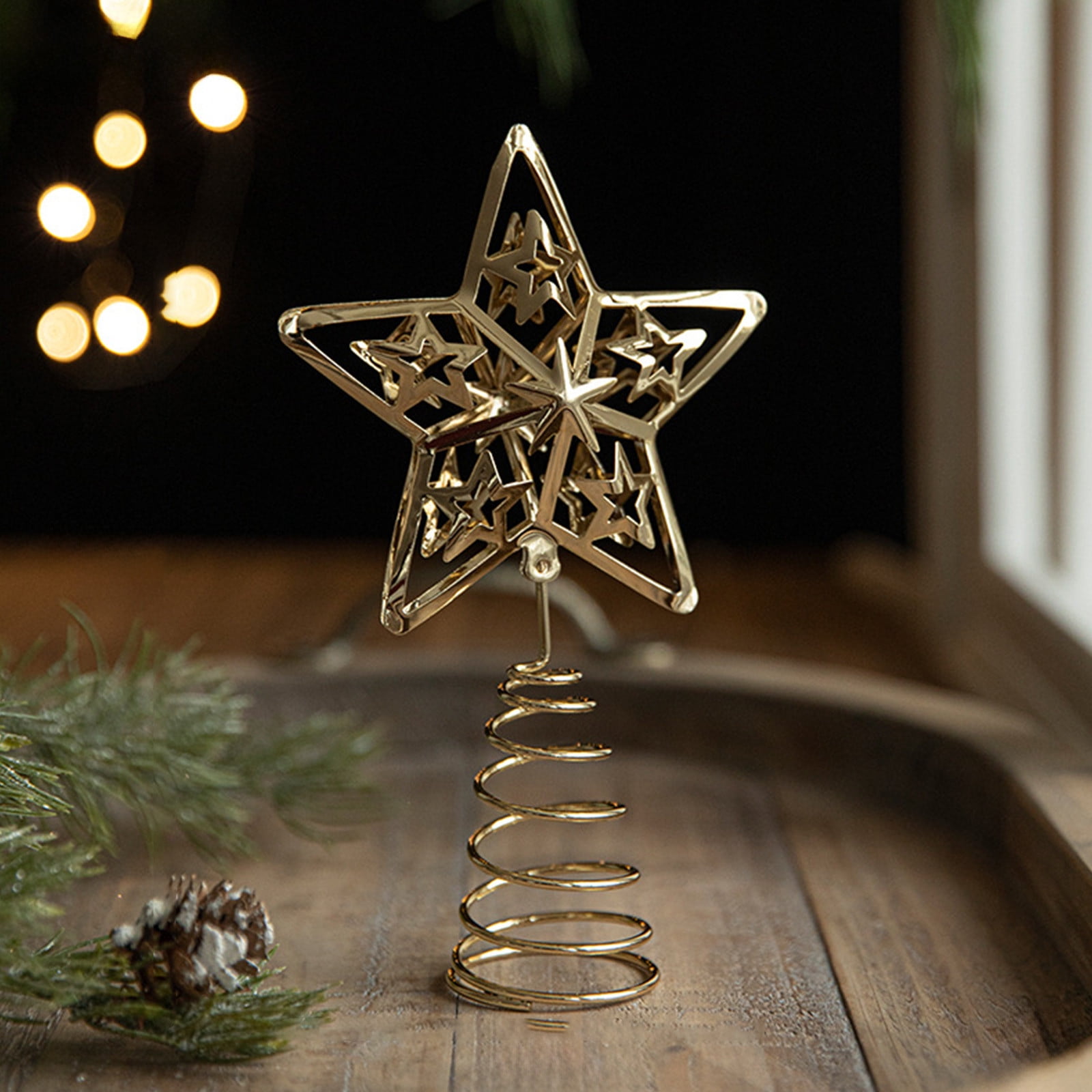 Kabnic Christmas Tree Topper, Elegant Sparkling Star Tree Decor ...