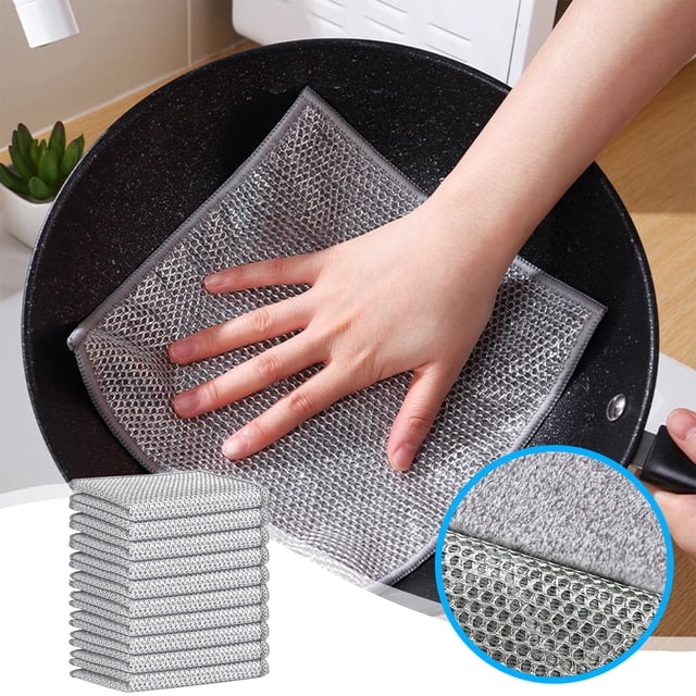 Kabnic Dish Towels, Kitchen Towels, 10 Pcs Wet and Dry Double-Sided ...
