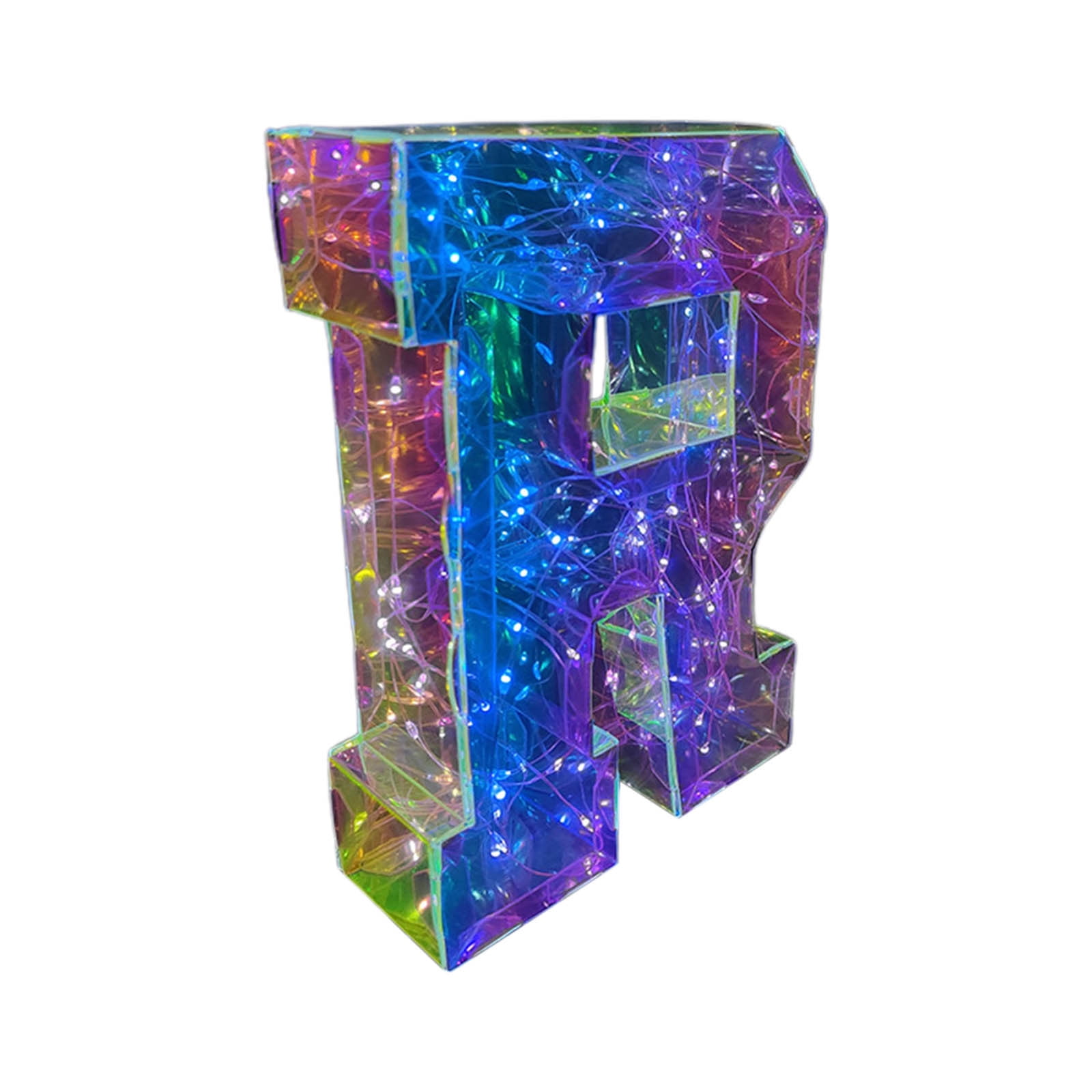 Kabnic LED Marquee Letter Light - Battery Powered Glitter Letter R ...