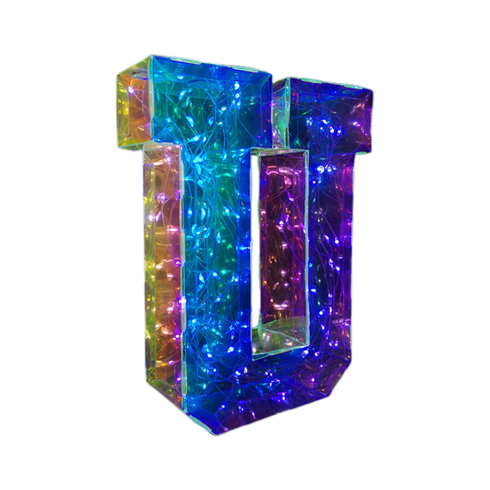 Kabnic LED Marquee Letter Light - Battery Powered Glitter Letter U ...
