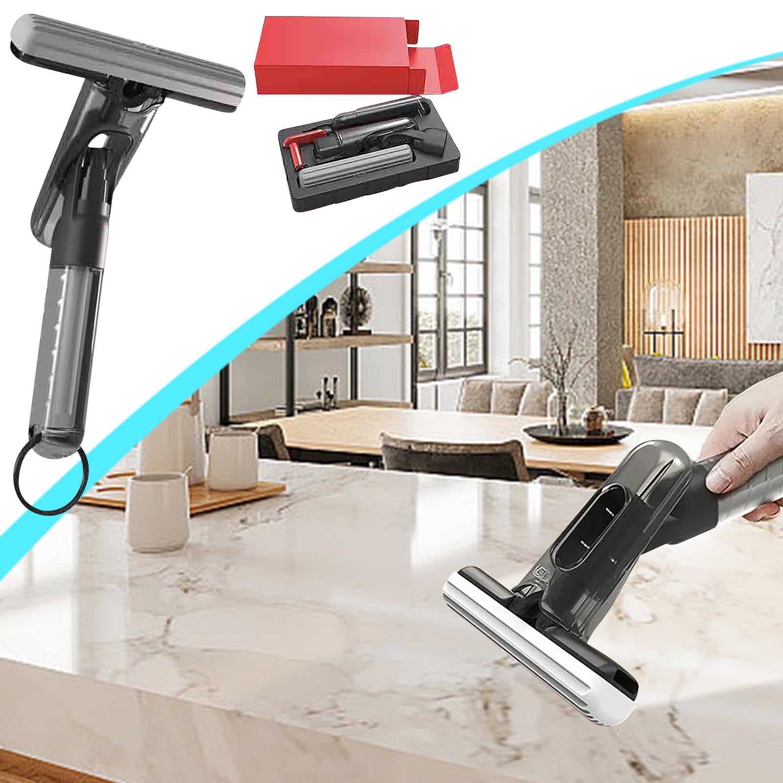 Kabnic Portable Self-Squeeze Mini Spray Mop | Quickie Sponge Mop | Mini ...