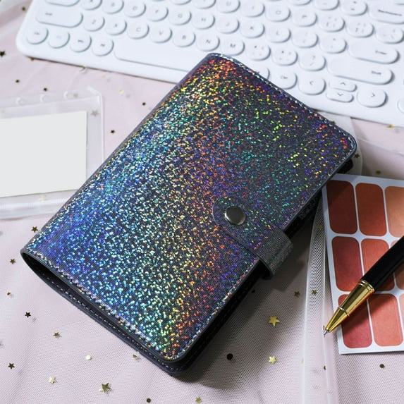 Kabnic Server Books for Waitress, A6 Binder 6 Ring, Glitter Leather ...