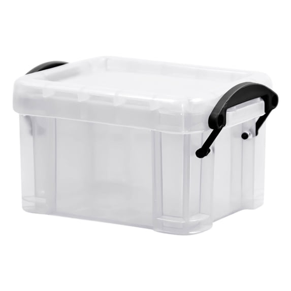 Kabnic Small Plastic Box | Stackable Mini Storage Box with Lid | Clear ...