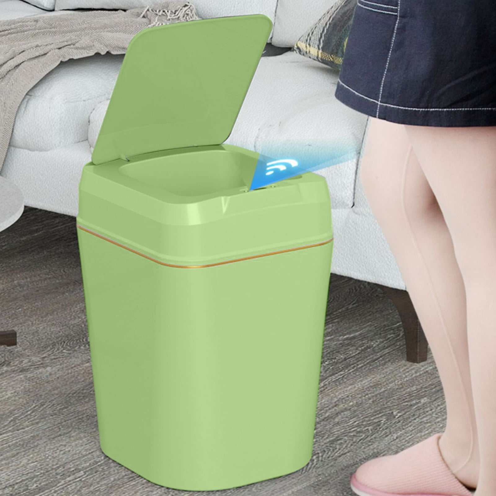 Kabnic Smart Trash Can, 3 Gallon Bathroom Trash Can with Lid, Smart ...