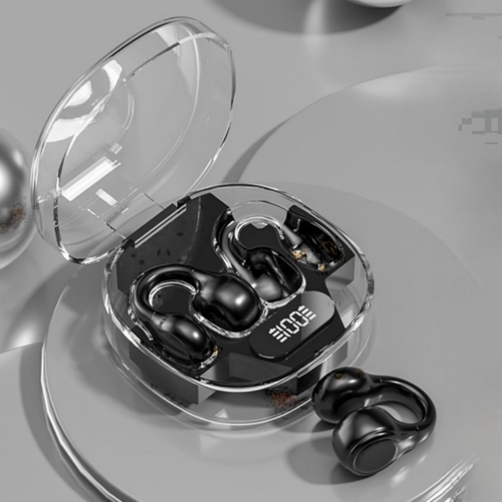 Kabnic Wireless Ear Clip Bone Conduction Earbuds | Bluetooth 5.3 ...