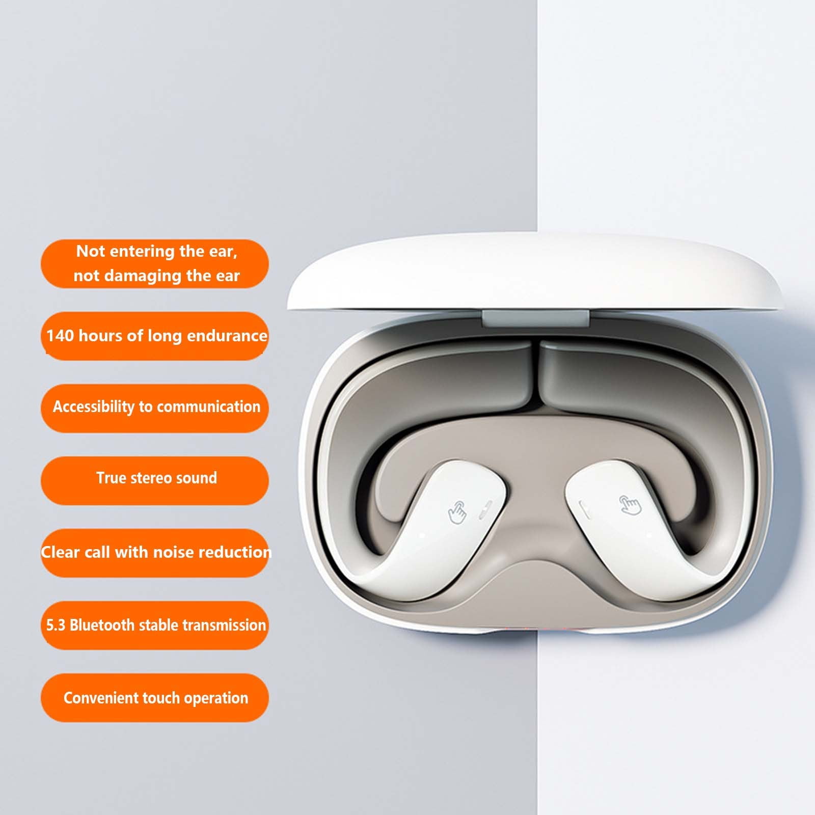 Kabnic Wireless Ear Clip Bone Conduction Earbuds | New Earclip Bone ...