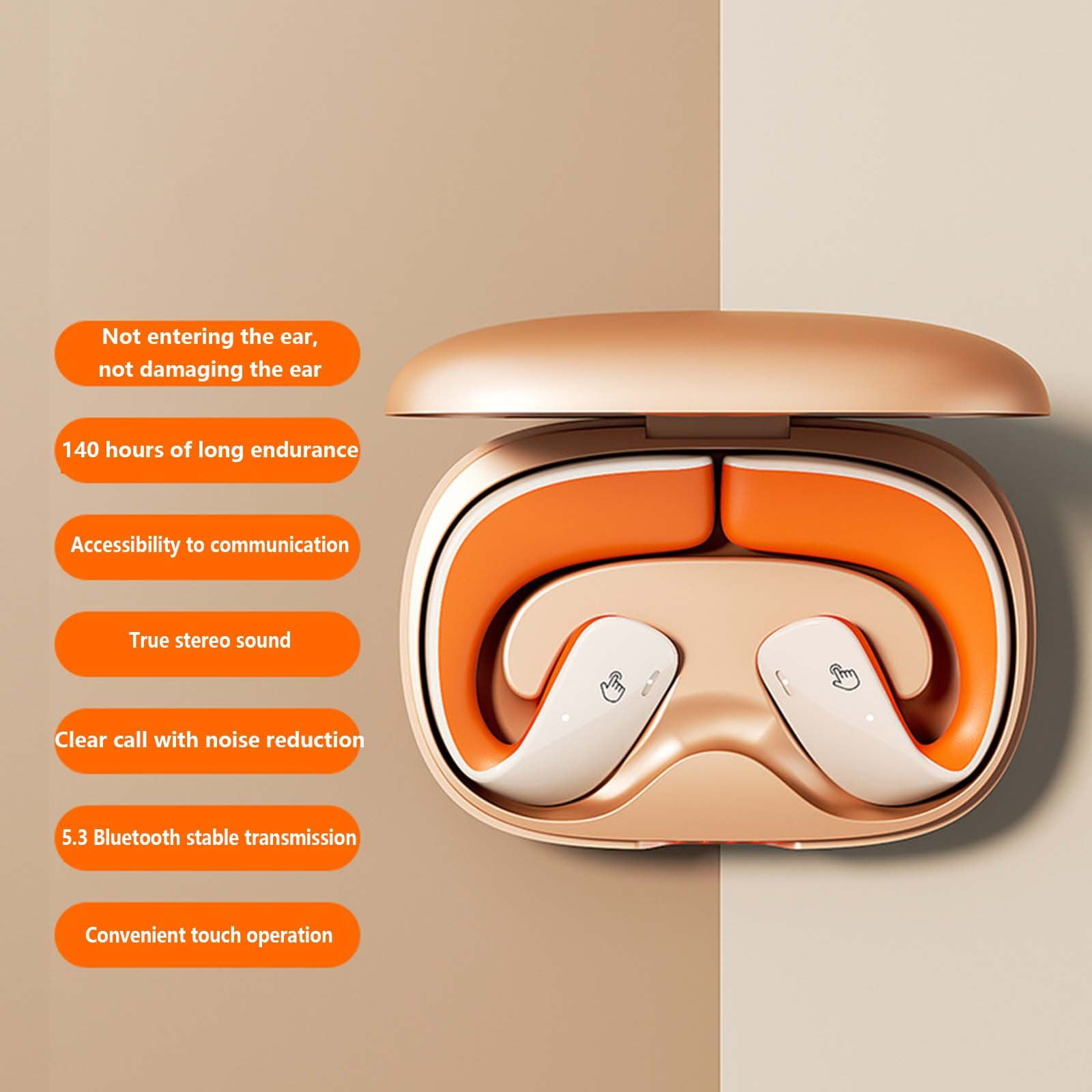 Kabnic Wireless Ear Clip Bone Conduction Earbuds | New Earclip Bone ...