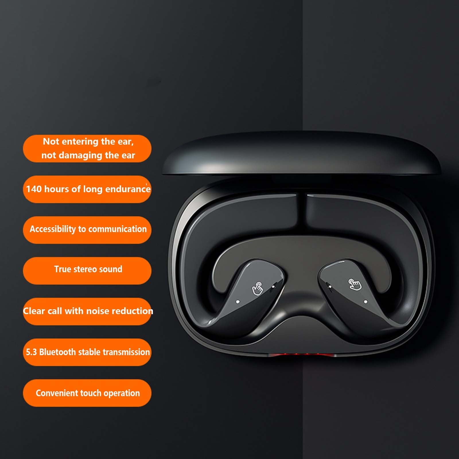 Kabnic Wireless Ear Clip Bone Conduction Earbuds | New Earclip Bone ...