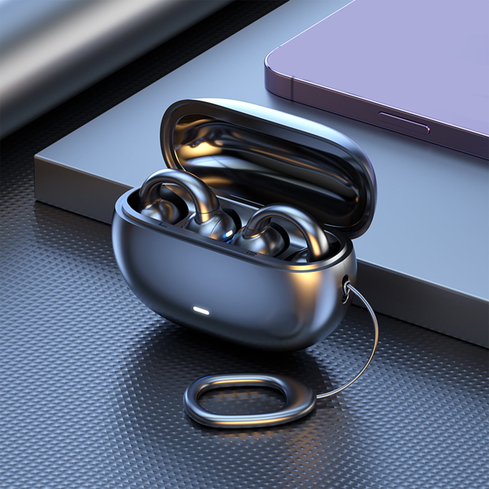 Kabnic Wireless Ear Clip Bone Conduction Earbuds | Wireless Earclip ...