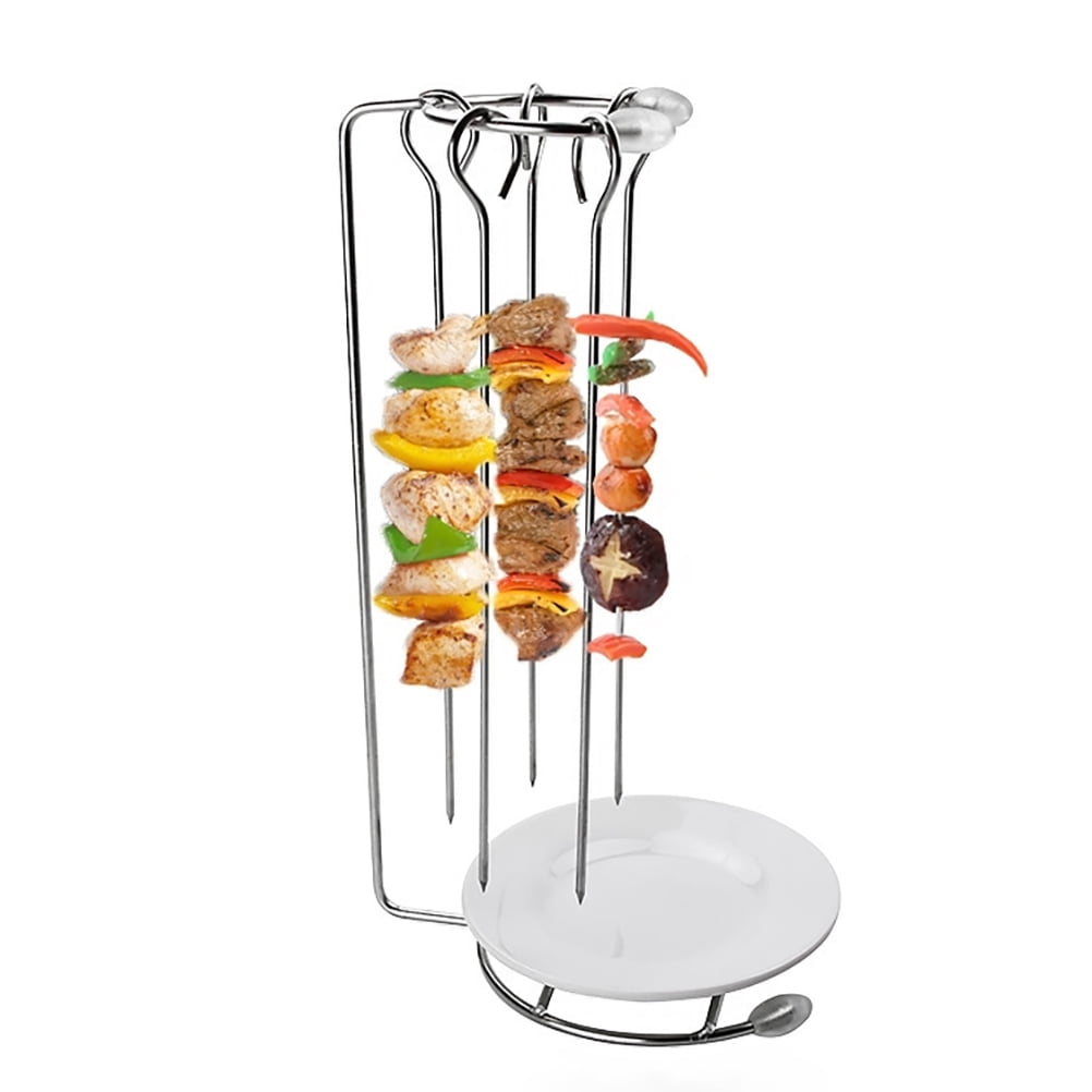 Kabob Sticks with Drip Plate, Portable Skewer Holder for Effortless ...