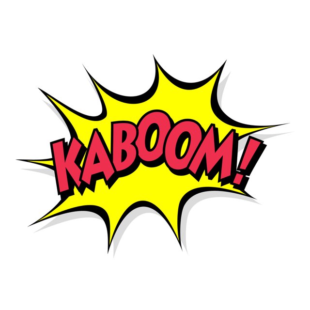 Kaboom Cartoon Comic Super Hero Explosion Cool Wall Art Print Poster ...