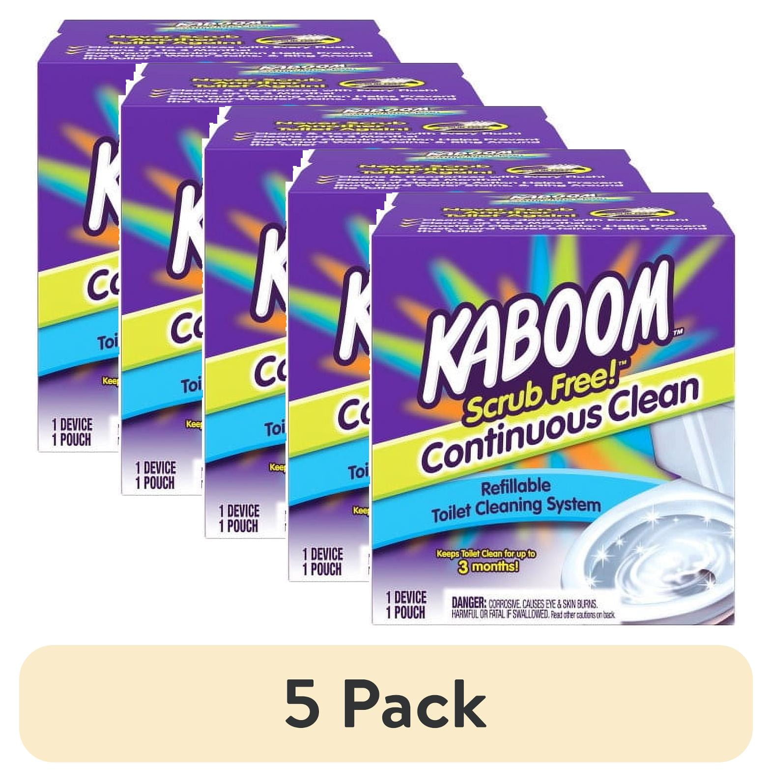 (5 pack) Kaboom Scrub Free! Continuous Clean Toilet Cleaning 1CT System ...
