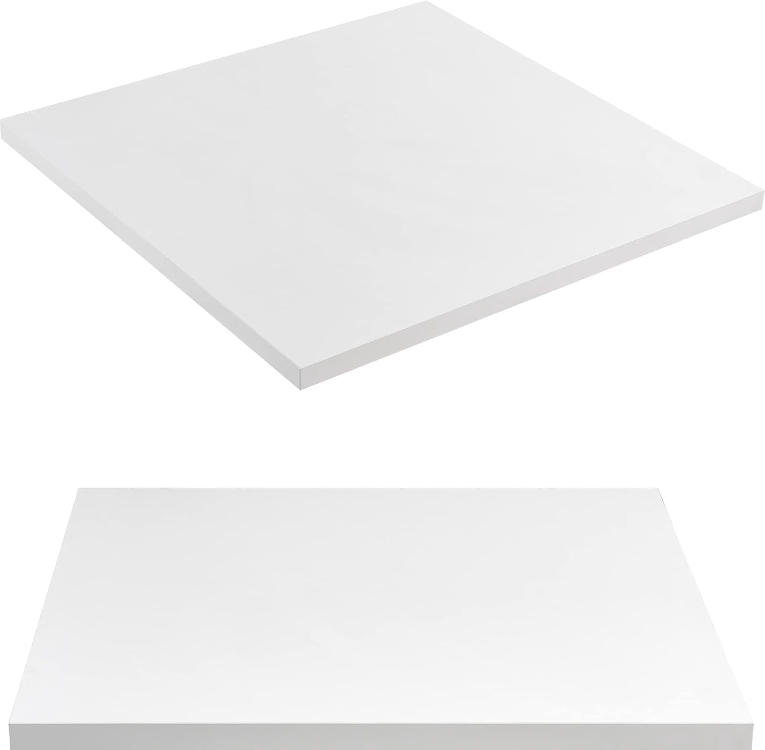Kaboon 24x24 inch Square Table Top, Pack of 2, White - Walmart Business ...