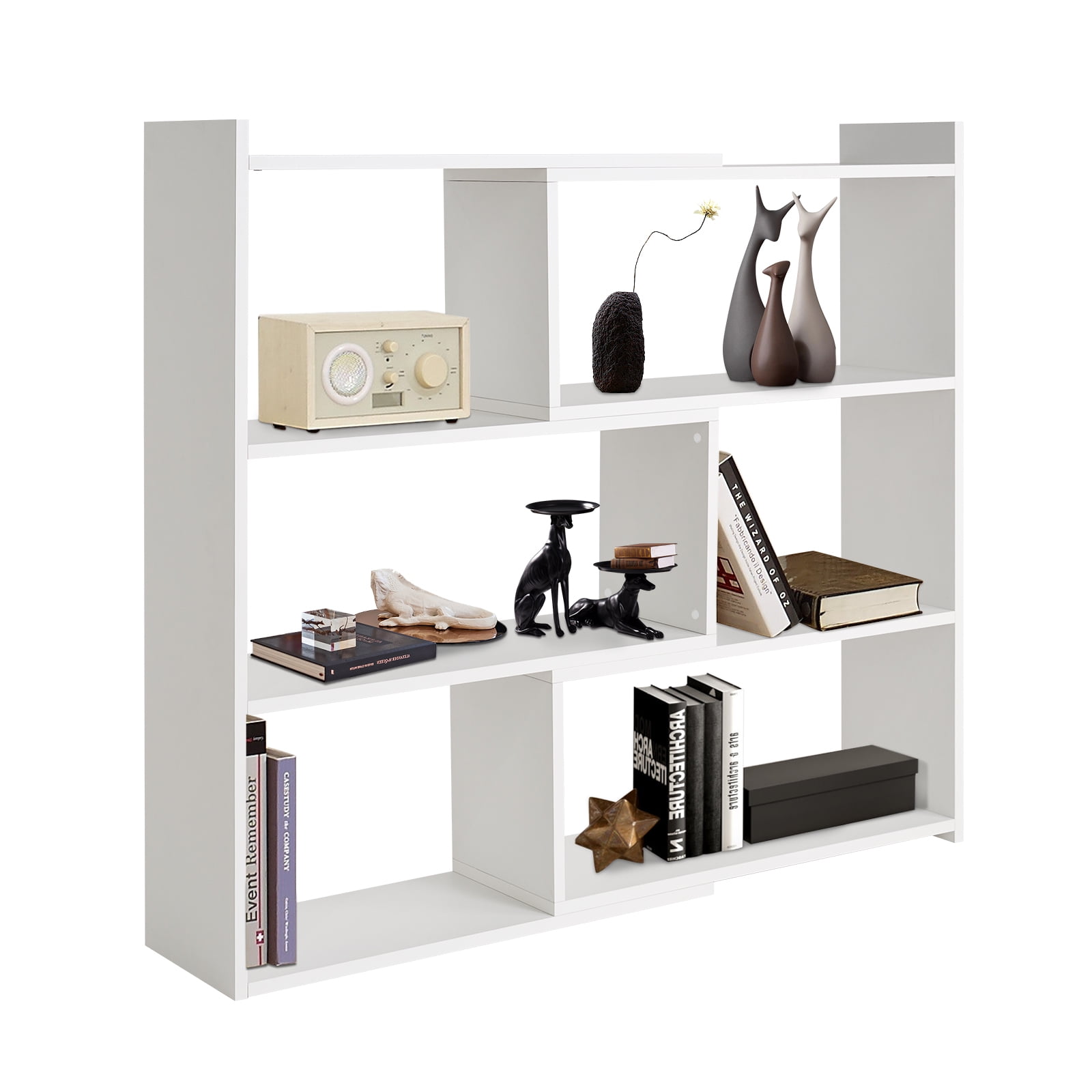 Kaboon 4-Tier Shelf Unit, High-Pressure Decorative Laminate Material ...