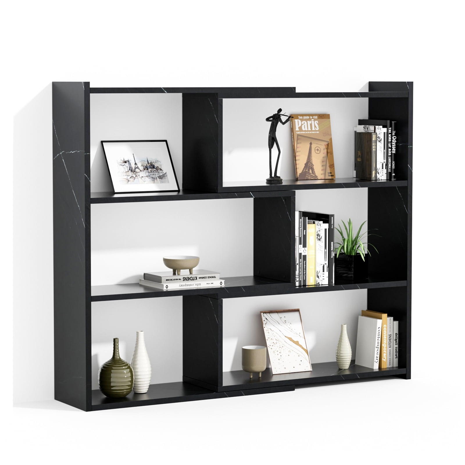 Kaboon 4-Tier Shelf Unit, High-Pressure Decorative Laminate Material ...