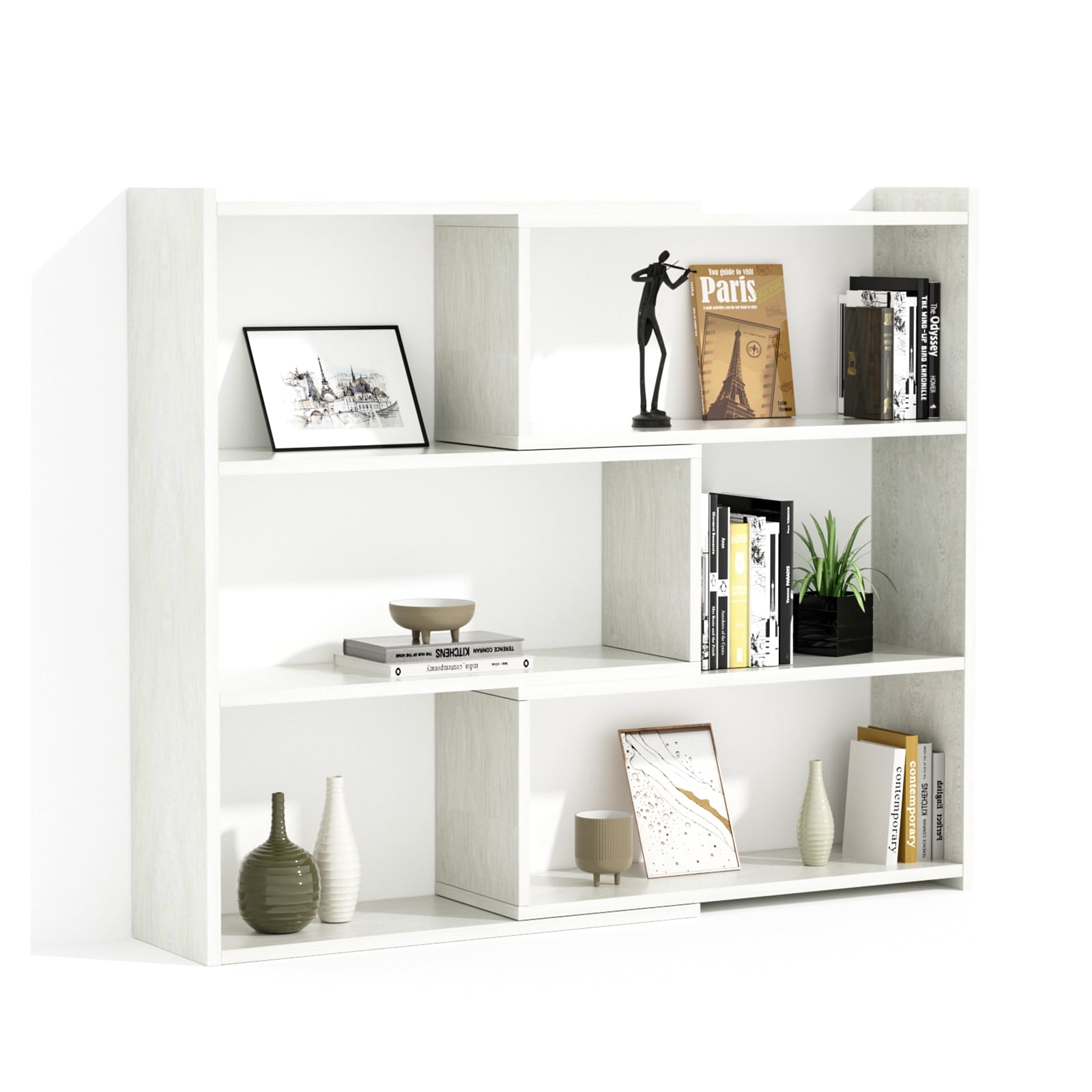Kaboon 4-Tier Shelf Unit, High-Pressure Decorative Laminate Material ...