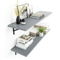 Kaboon Floating Shelves Set of 2, 10 x 36, Model-Wall-Shelf-2-D, Gray - Walmart.com