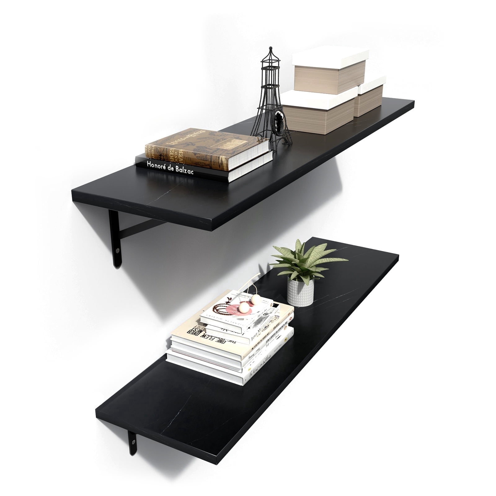 Kaboon Floating Shelves Set of 2, 10x36, Model-Wall-Shelf-2-D, Cloud ...