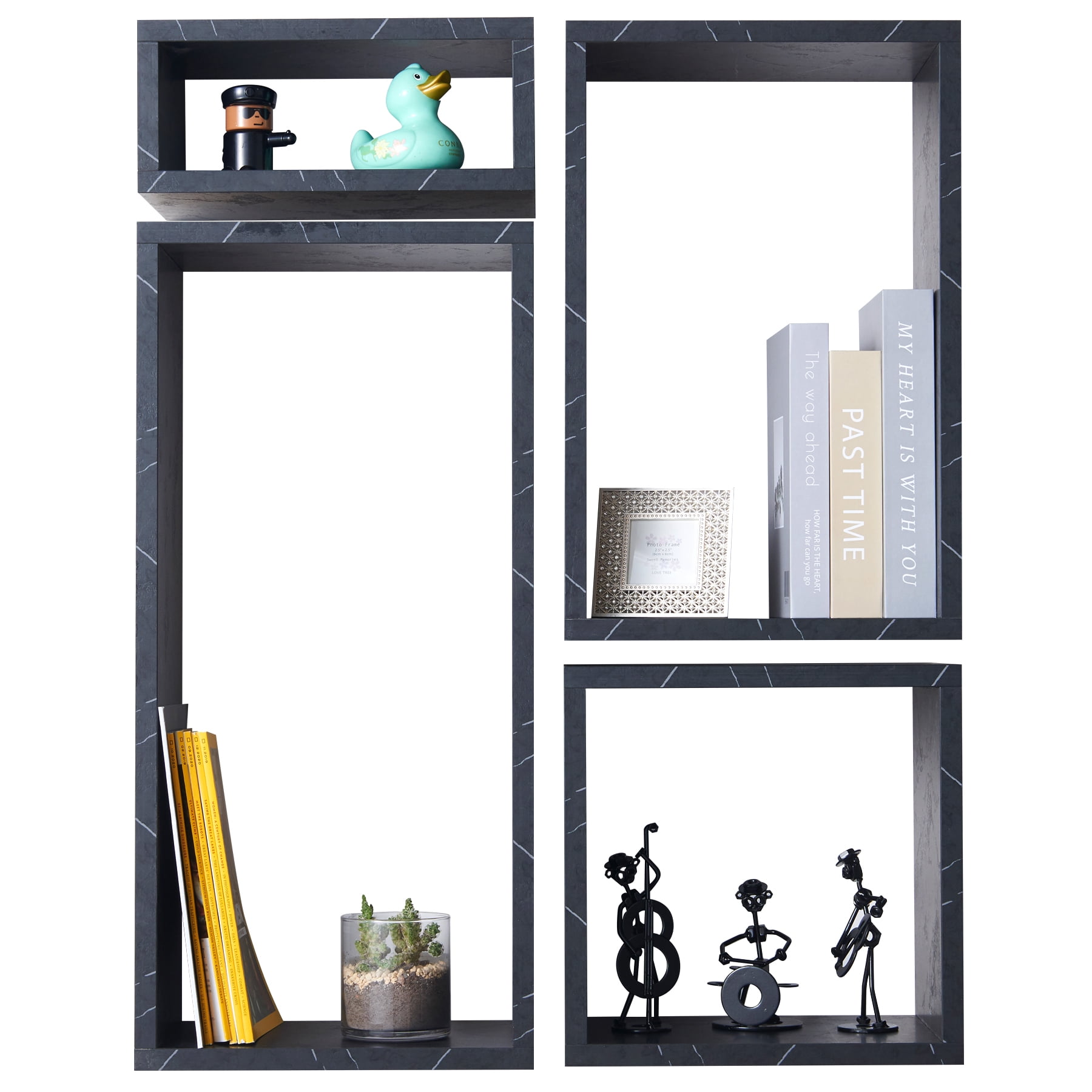 Kaboon Wall Mount Cube Shelf Set of 4, 59x43x7.87, Model-Cube-Shelf ...