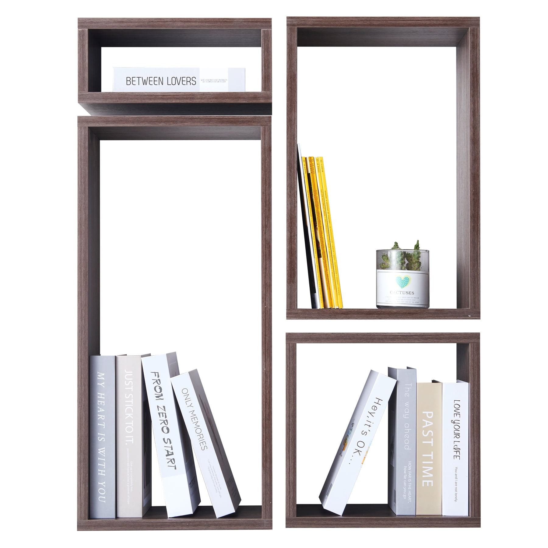 Kaboon Wall Mount Cube Shelf Set of 4, 59x43x7.87, Model-Cube-Shelf ...