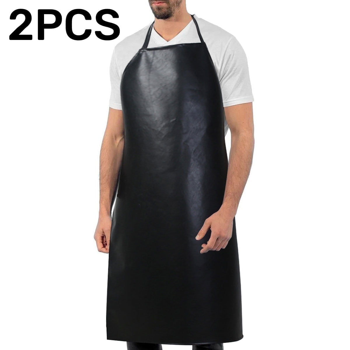 Kabuer 2PCS Rubber Waterproof Apron Butcher Apron for Men Chef Garden ...
