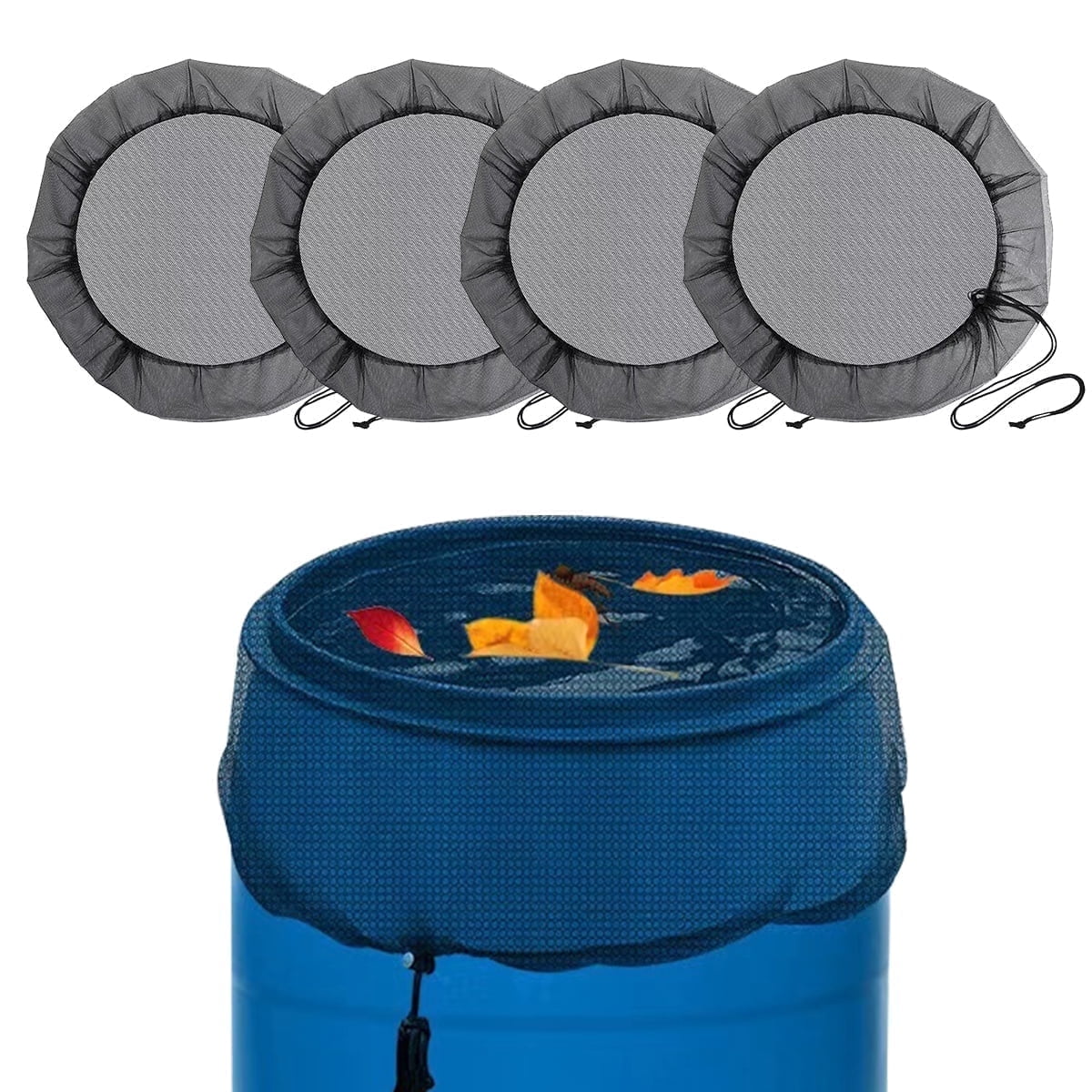 Kabuer Mesh Covers for Rain Barrels, Prevent Fallen Leaves, Small ...