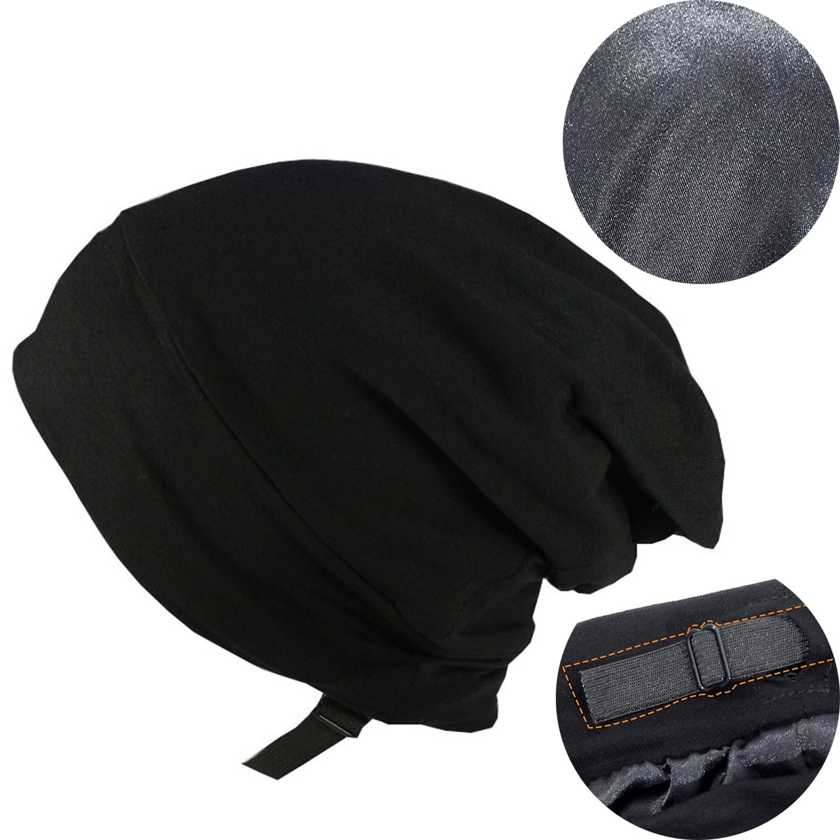 Kabuer Sleep Beanie Satin Lined Hair Cover Sleep Cap Hair Bonnet for ...